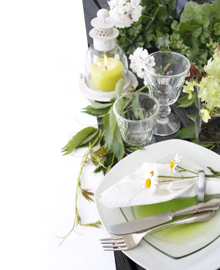 Summer table setting stock image. Image of garden, dinner - 20458377
