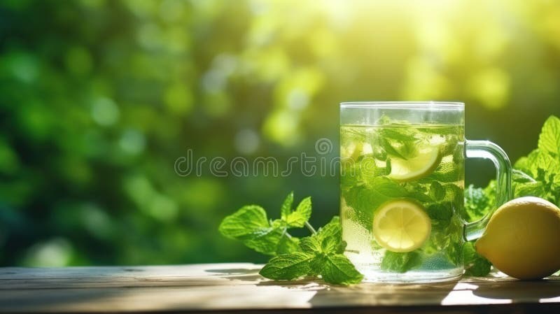Summer Tea. Illustration AI Generative Stock Illustration ...