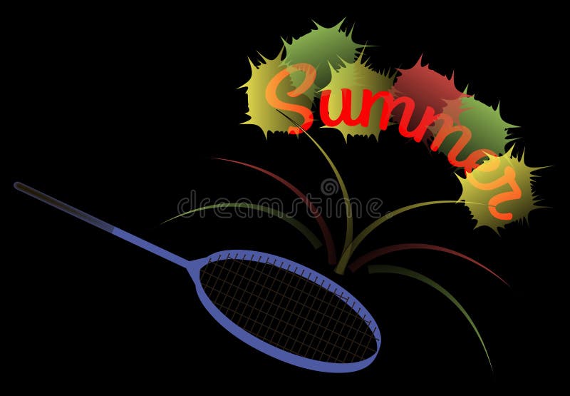 Summer tennis racket stock vector. Illustration of rackets - 55409451