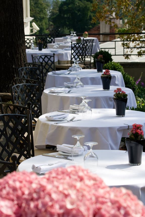 Summer Terrace at the Restaurant Stock Photo - Image of plate, romantic ...