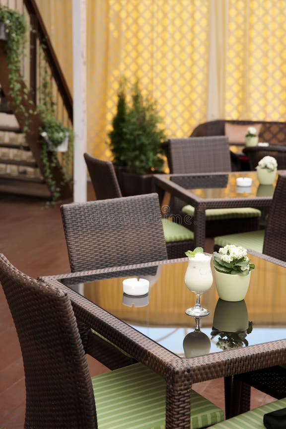 Summer Terrace of a Restaurant Stock Photo - Image of cuisine, food ...