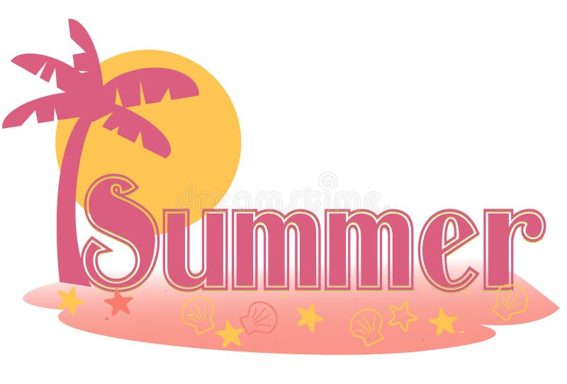 Summer text stock vector. Illustration of background - 19655214