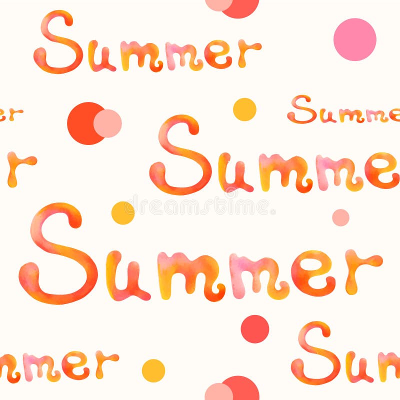 Summer Text Seamless Pattern Stock Vector - Illustration of beauty ...