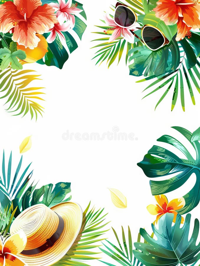 Summer Theme Background Graphic Template Stock Illustration ...