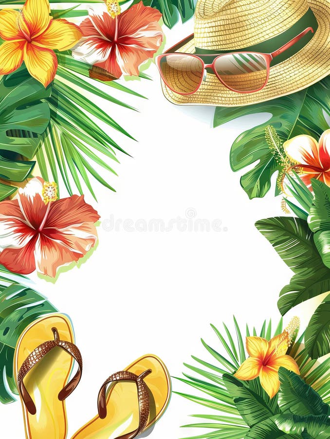 Summer Theme Background Graphic Template Stock Illustration ...