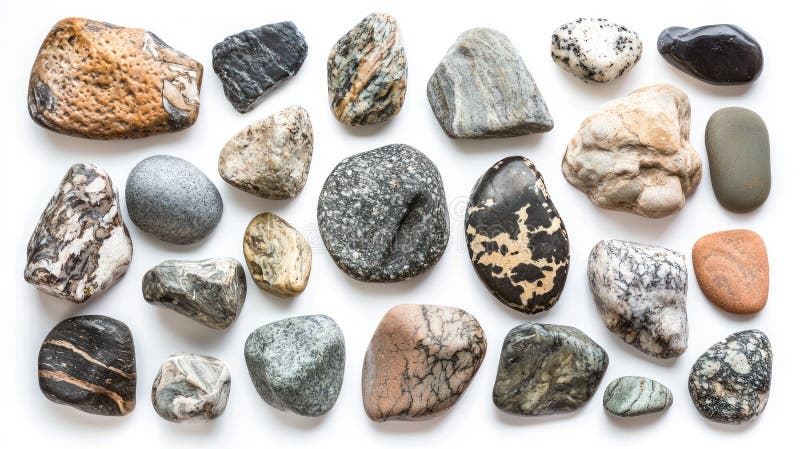 Summer-Themed Collection of Rocks Stock Illustration - Illustration of ...