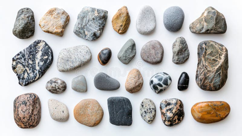 Summer-Themed Collection of Rocks Stock Illustration - Illustration of ...