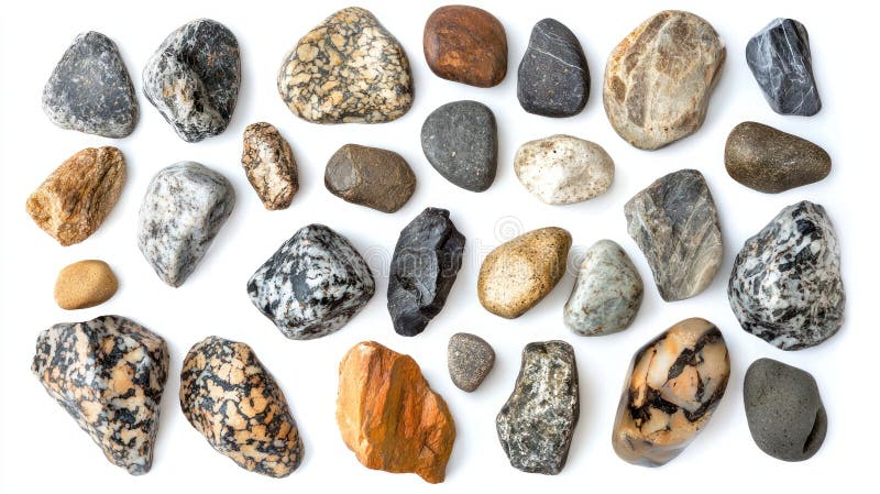 Summer-Themed Collection of Rocks Stock Illustration - Illustration of ...