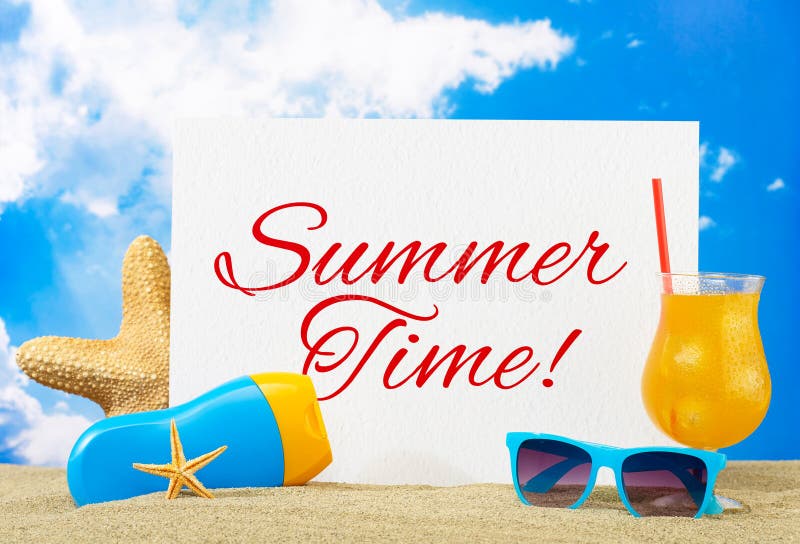 Summer time banner stock photo. Image of idyllic, activities - 54371106