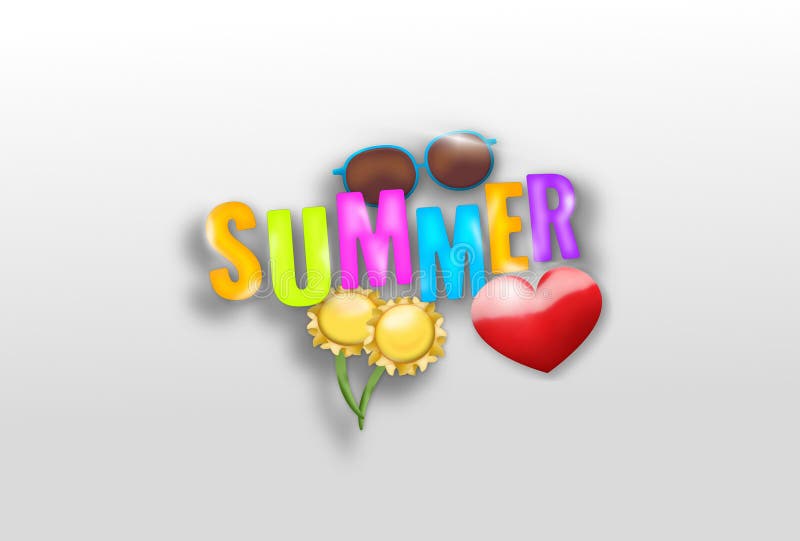 Summer Time Big Bold stock illustration. Illustration of font - 71861350