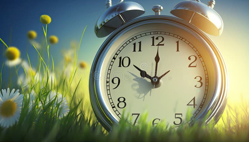 Summer Time Concept To Translate Clocks. Stock Image - Image of change ...