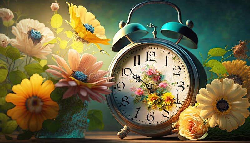 Summer Time Concept To Translate Clocks. Stock Image - Image of vintage ...