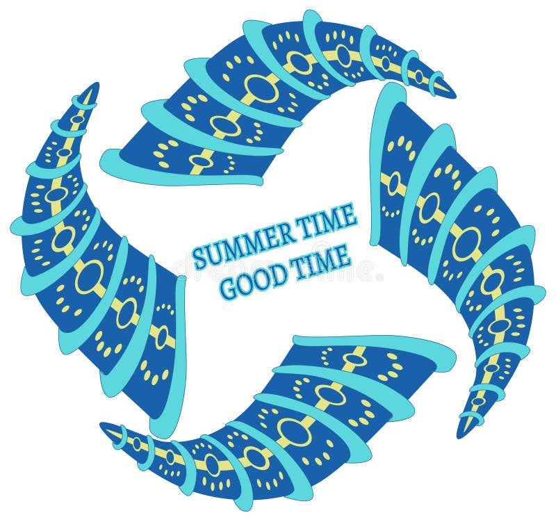 Summer Time Good Time Frame with Shells Stock Vector - Illustration of ...