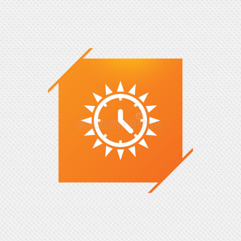 Summer Time Icon. Sunny Day. Daylight Saving. Stock Vector ...