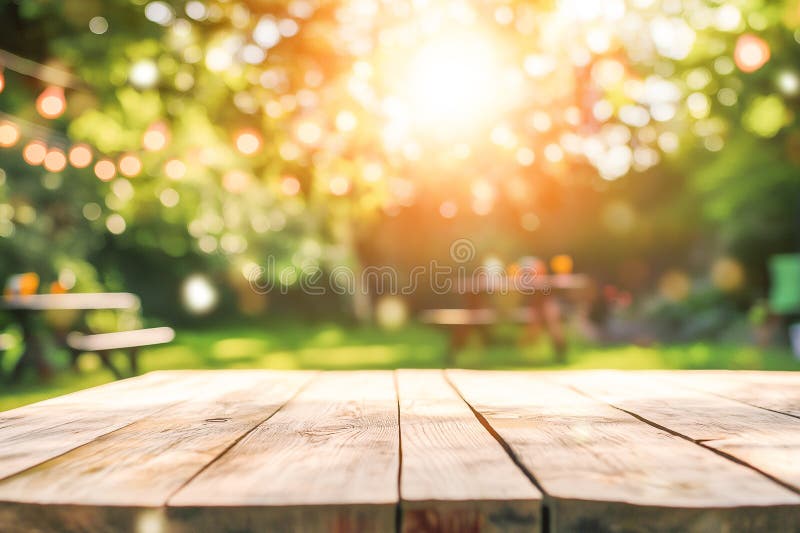 Summer Time Party in Backyard Garden Stock Illustration - Illustration ...