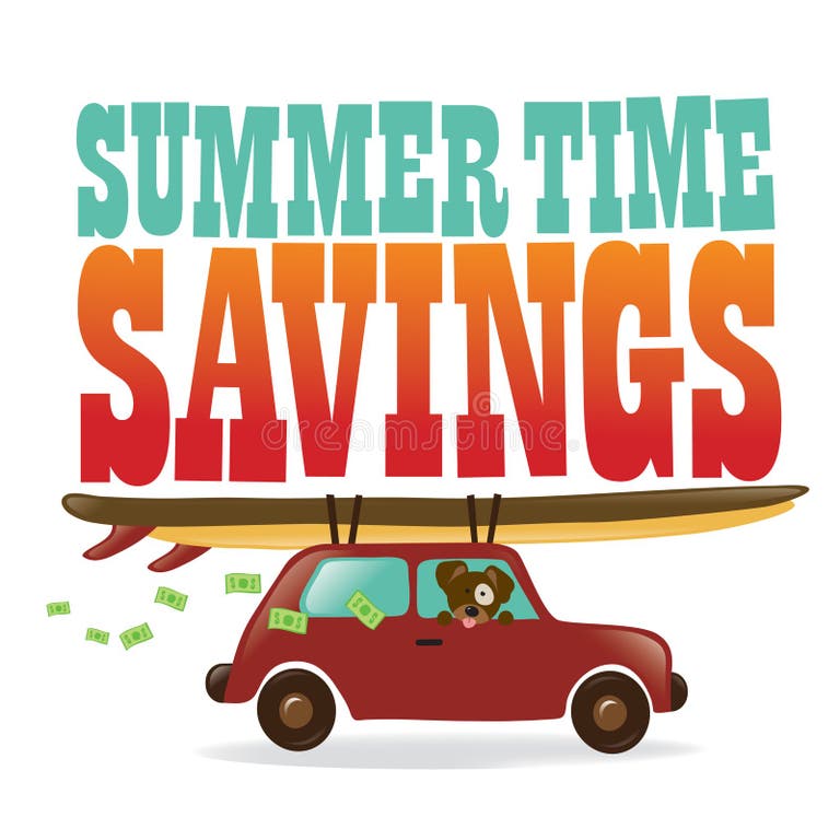 Summer Time Savings stock vector. Illustration of floppy - 9372365