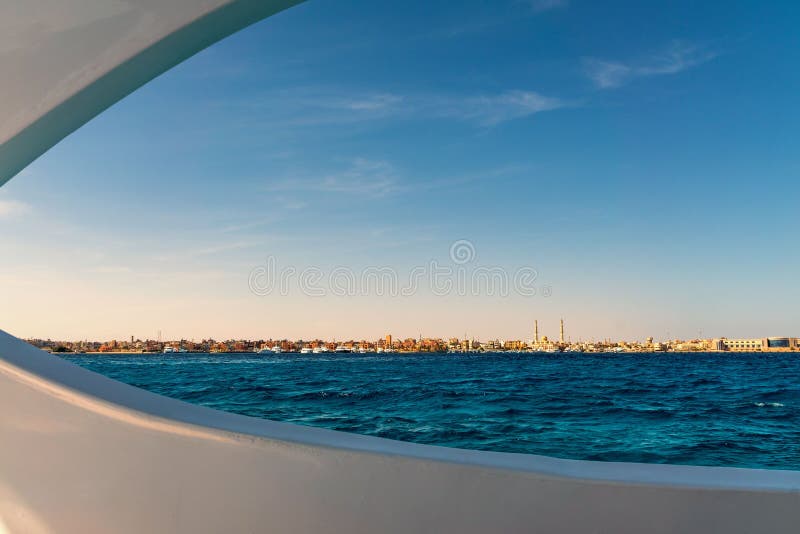 Summer Sea View Egypt Hurghada Skyline Stock Image - Image of sunny ...