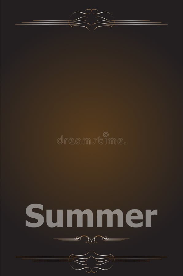 Summer Time. Summer Word on Golden Luxury Background Stock Illustration ...
