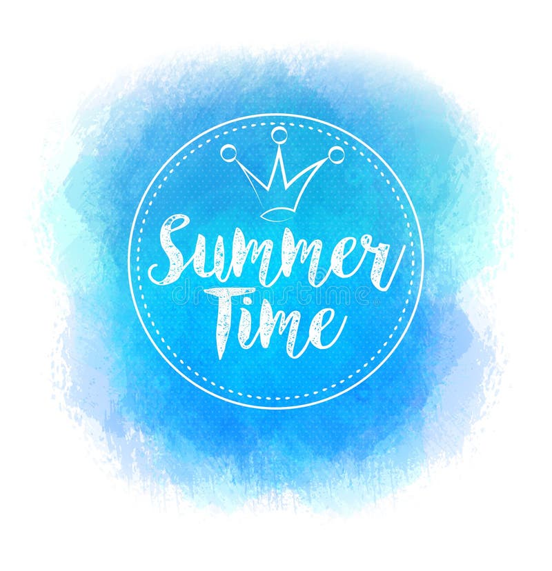 Summer Time. Vector Bright Blue Stain for Summer Design Stock Vector ...