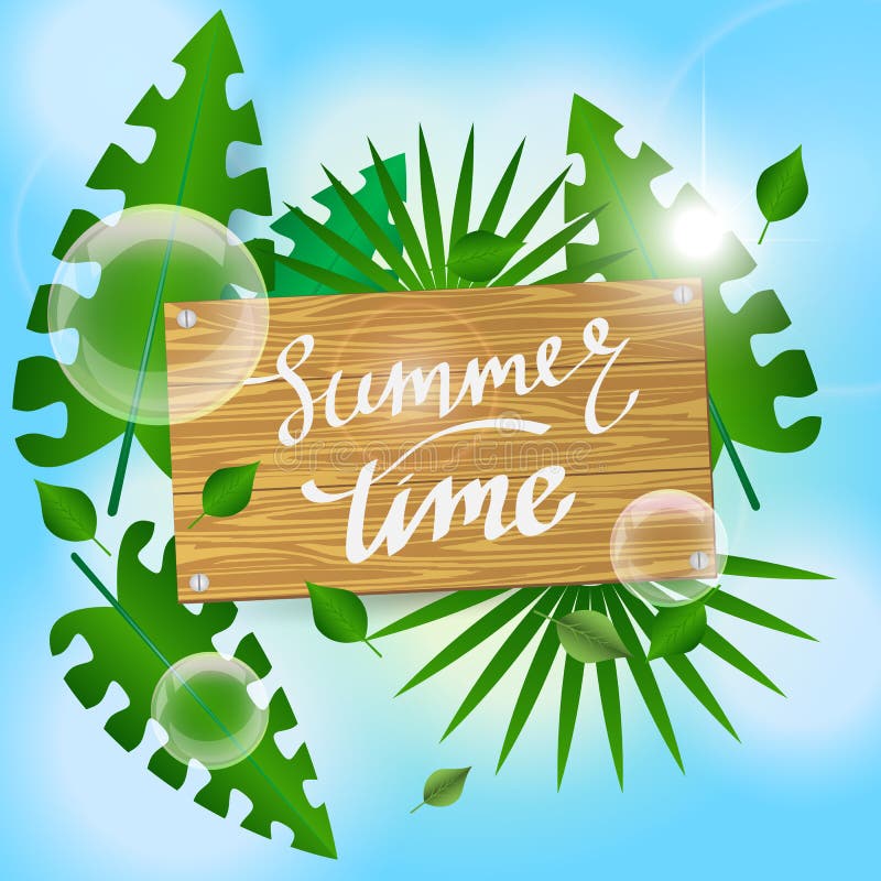 Summer Time. Vector Illustration. Summer Season. Stock Illustration ...