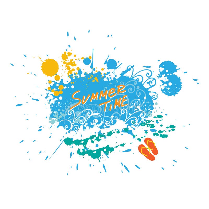 Summer Time. Vector Illustration. Stock Vector - Illustration of ...