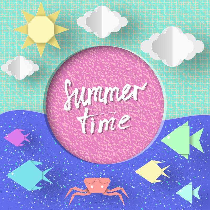 Summer Time. Vector Illustrations Design Stock Vector - Illustration of ...