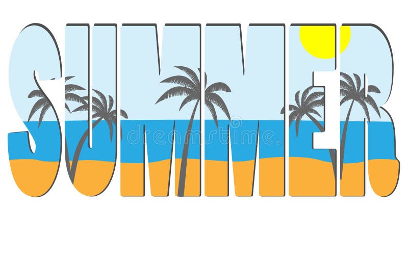 Summer title stock vector. Illustration of hawaiian, leisure - 17068793