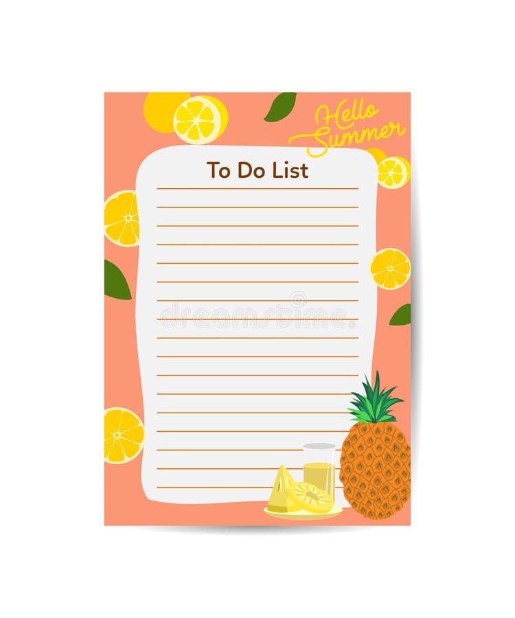 Cute To Do List with Fresh Green Tropical Leaves for Notes Printable ...