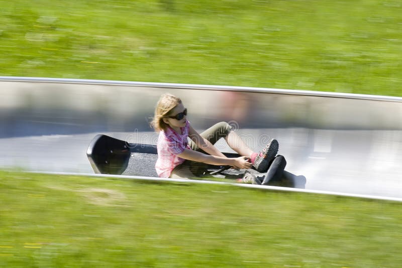Summer toboggan run stock image. Image of slide, outdoors - 14659291