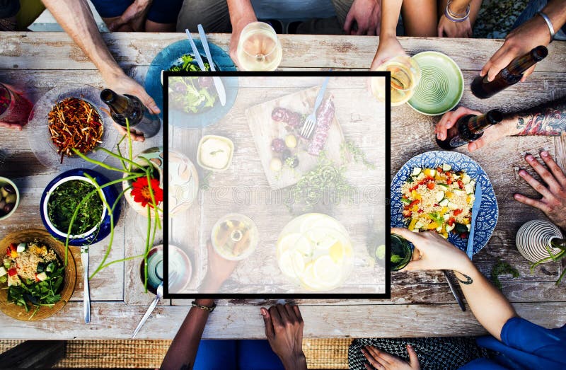 Summer Togetherness Friendship Square Copy Space Concept Stock Image ...