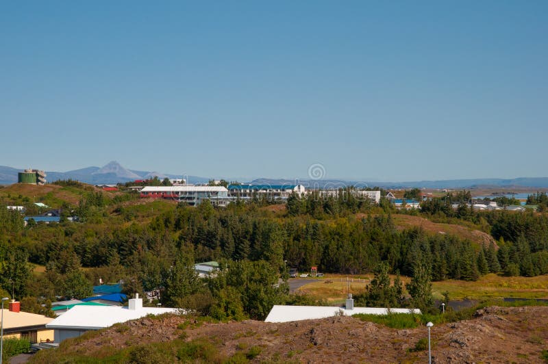 Borgarnes, Iceland: Sunset Views of Borgarfjordur Stock Photo - Image ...