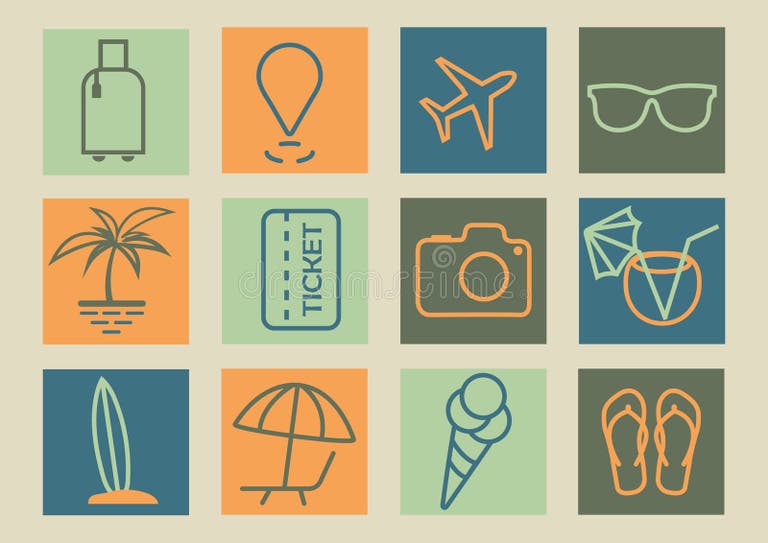 Summer travel icon stock vector. Illustration of ticket - 276665611