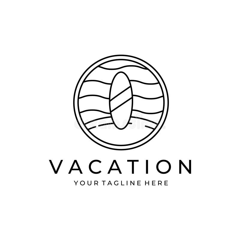 Summer Travel Vacation Vector Logo Concept Illustration Design Stock ...
