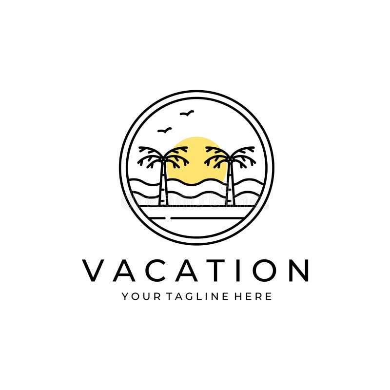 Summer Travel Vacation Vector Logo Concept Illustration Design Stock ...