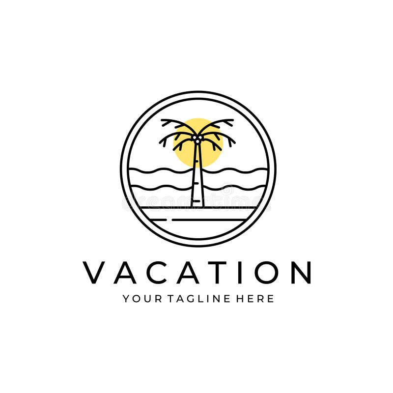 Summer Travel Vacation Vector Logo Concept Illustration Design Stock ...