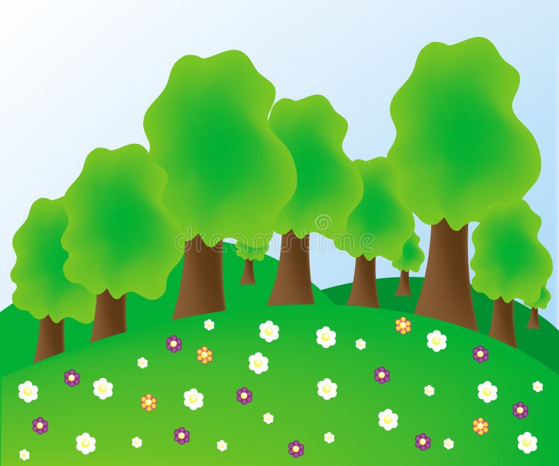 Summer Tree stock vector. Illustration of farming, beautiful - 20567997