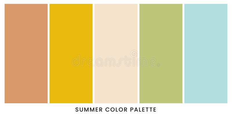 Summer Trend Palette Color Set Vector Design Isolated Stock Vector ...