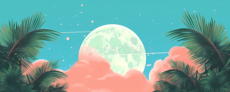 Summer Tropical Background - Refreshing Design Pop Colors Banner Stock ...