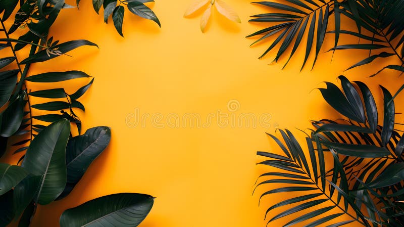 Summer Tropical Banner - Refreshing Design Pop Colors Background Stock ...