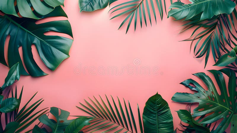 Summer Tropical Banner - Refreshing Design Pop Colors Background Stock ...