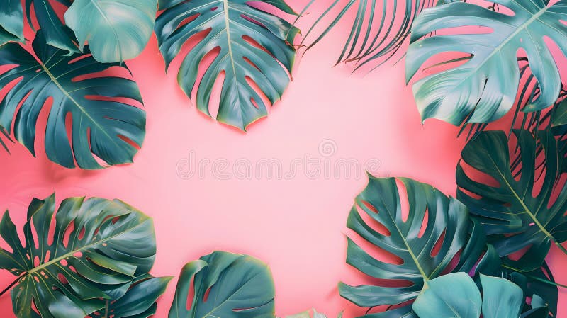 Summer Tropical Banner - Refreshing Design Pop Colors Background Stock ...