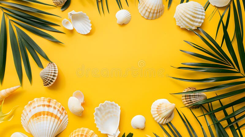 Summer Tropical Banner - Refreshing Design Pop Colors Background Stock ...