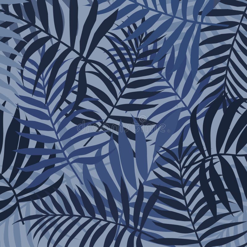 Summer Tropical Mood. Repeating Foliage Pattern Stock Vector ...