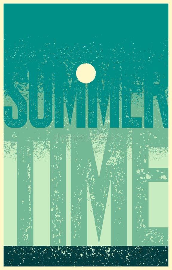 Summer Typographic Grunge Retro Poster Design. Vector Illustration ...