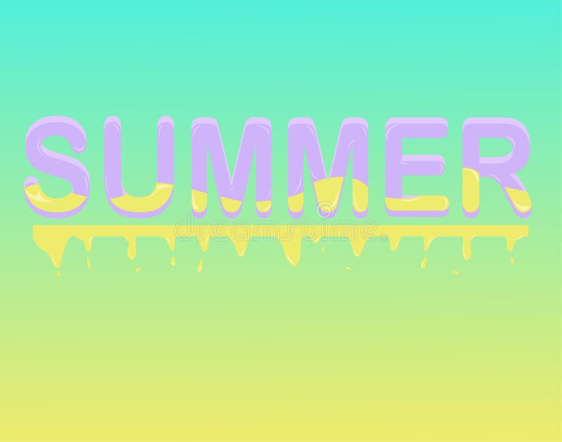 Summer Typography Illustration Stock Vector - Illustration of summer ...