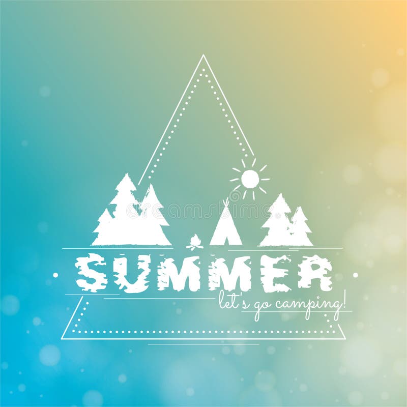 Summer Typography. Vector Illustration Decorative Design Stock Vector ...