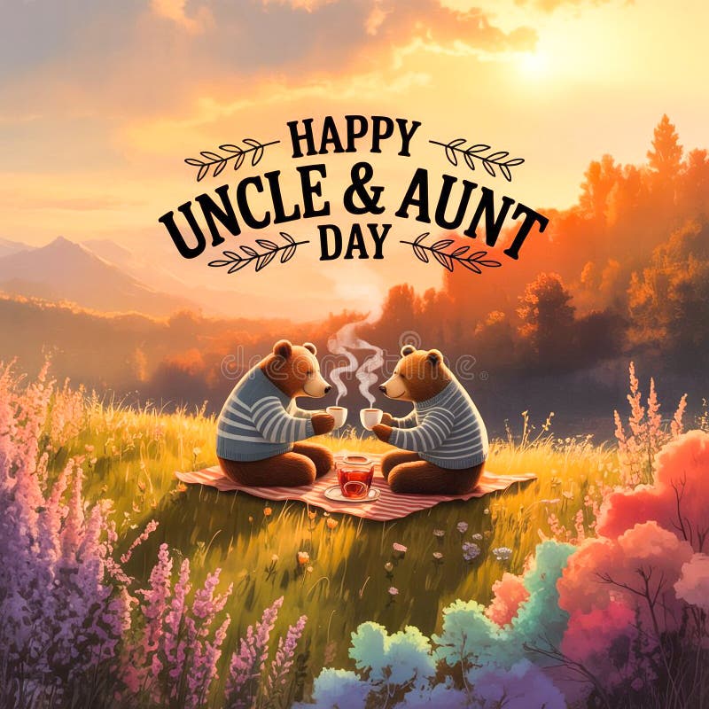 Summer Vacation Background National Aunt and Uncle Day, Holiday Concept ...