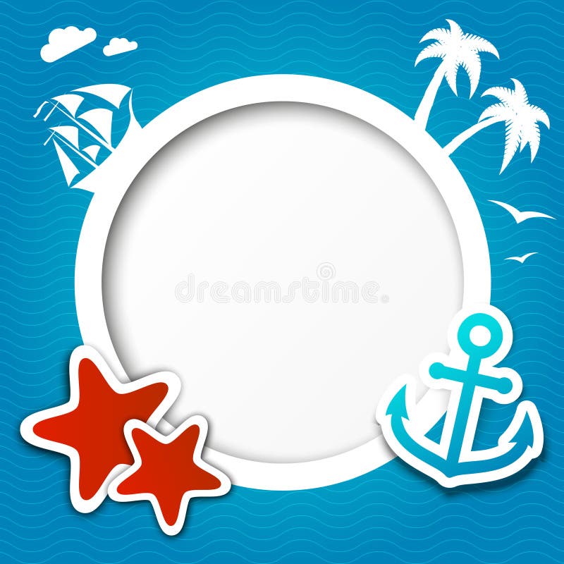 Summer vacation stock vector. Illustration of round, concept - 29729015