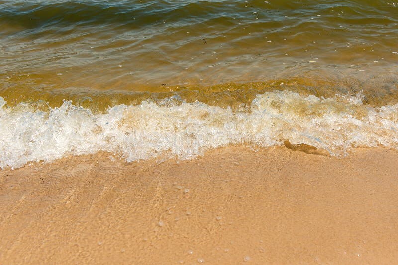 Summer Vacation at the Beach. Golden Sand. Tidal Bore. Stock Image ...