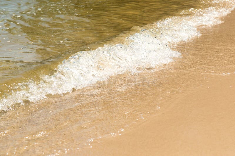 Summer Vacation at the Beach. Golden Sand. Tidal Bore. Stock Image ...